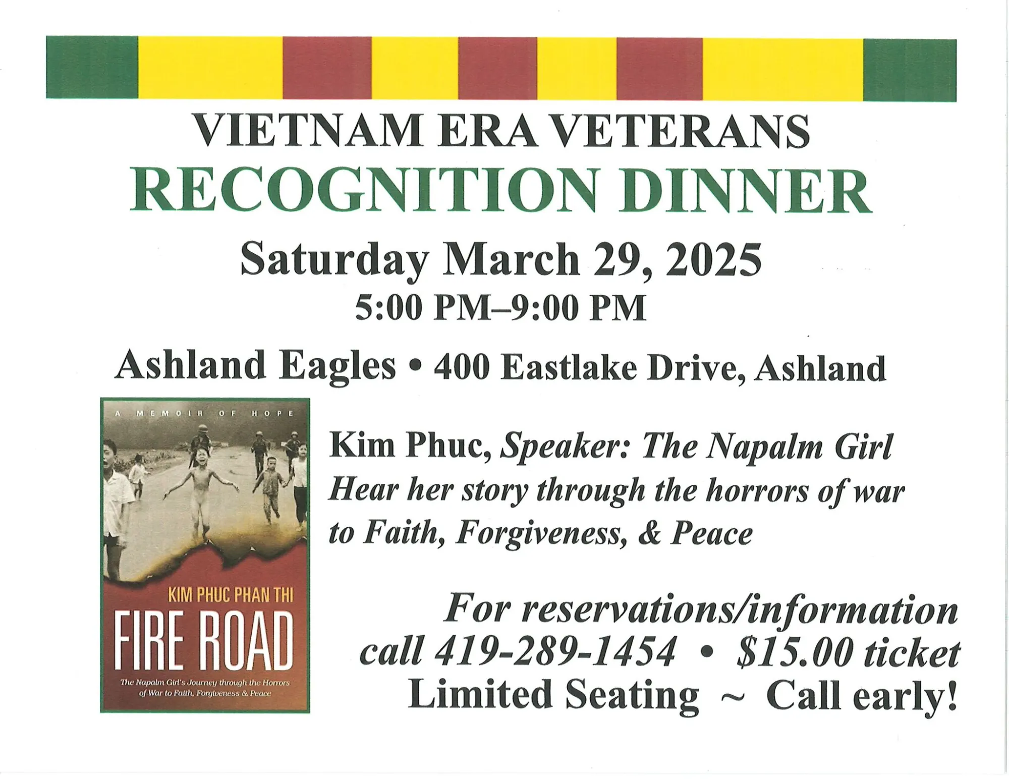 Ashland County Vietnam Veterans Era Dinner to Feature Kim Phuc as Guest ...