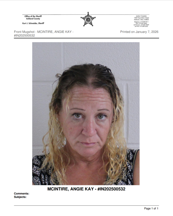 Ashland County Common Pleas Court December Sentencing and Conviction ...